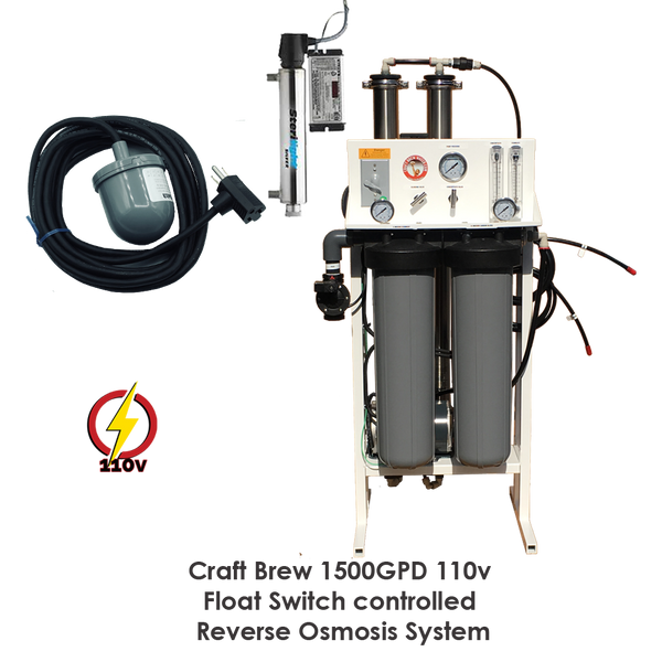 CRAFT BREW WATER 1500 GPD REVERSE OSMOSIS SYSTEMS - Craft Brew Water.Inc
